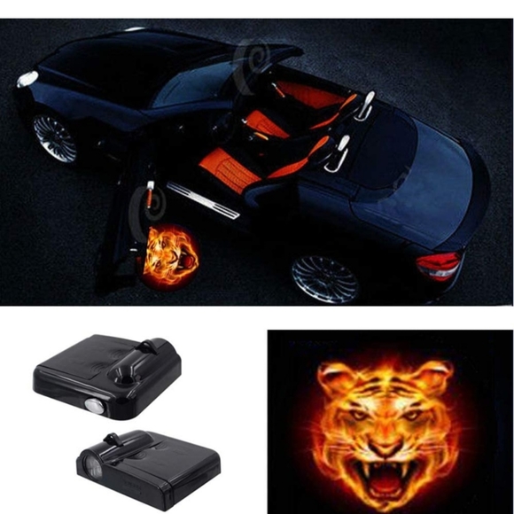 Other | 2 Universal Wireless Tiger Car Door Projector Logo Lights No ...
